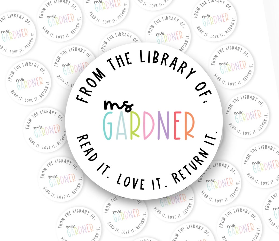 Teacher Book Labels Teacher Name Labels Personalized Teacher Stickers ...