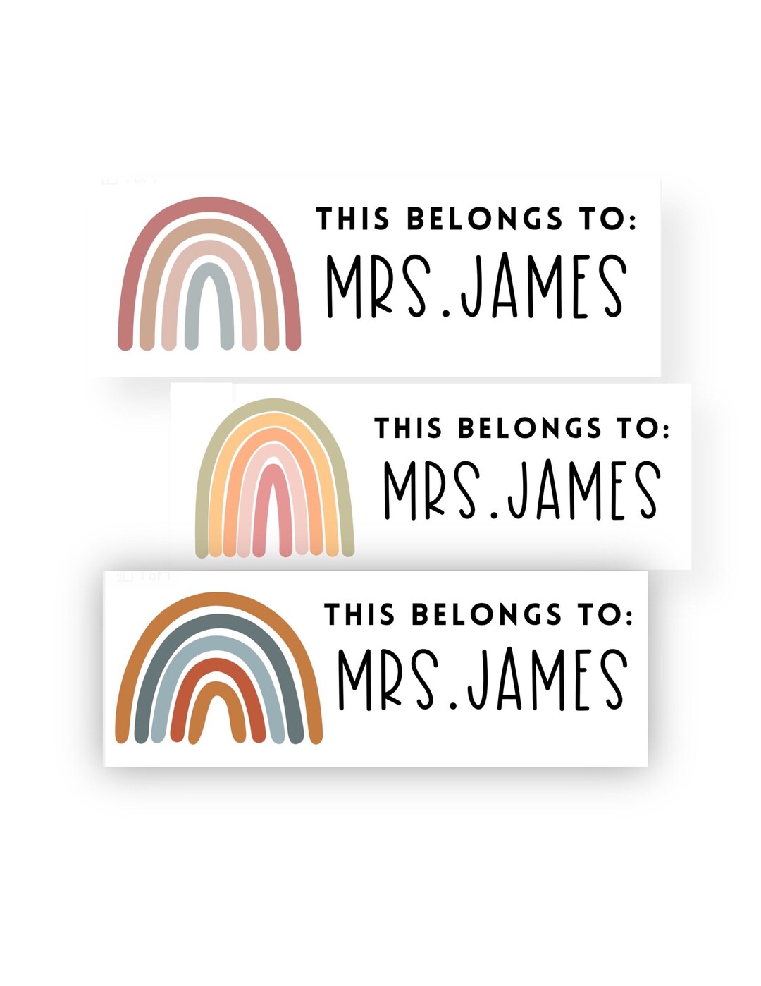 Teacher Book Labels Teacher Name Labels Personalized Teacher Stickers ...