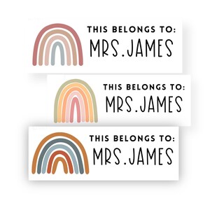 Teacher Book Labels Teacher Name Labels Personalized Teacher Stickers ...