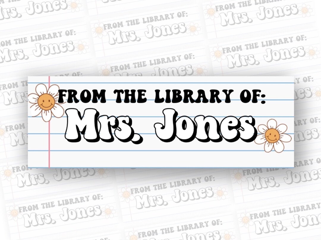 Teacher Book Labels Teacher Name Labels Personalized Teacher Stickers ...