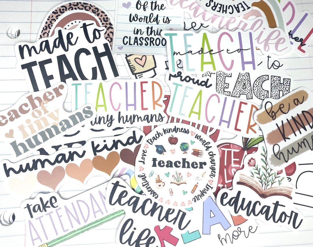 Teacher Tumble Waterproof Stickers Teacher Laptop Sticker - Etsy