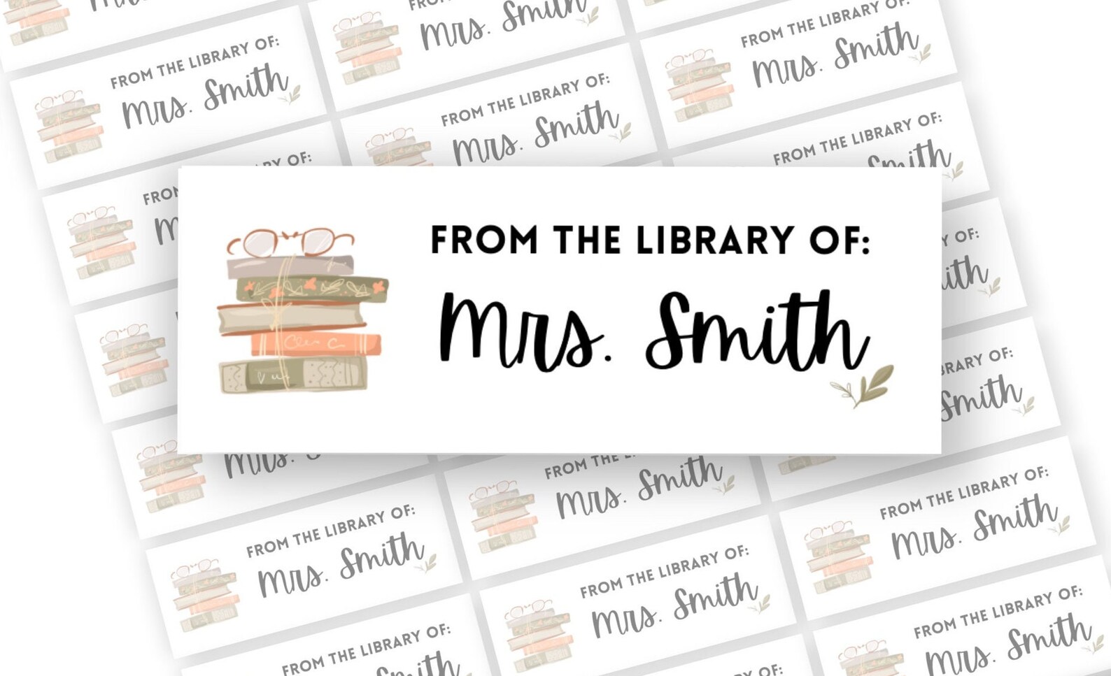 Personalized Teacher Book Labels: Custom Name Stickers - Etsy