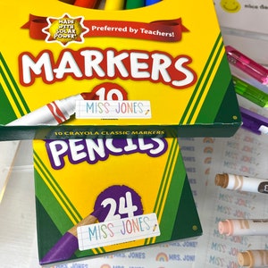 Skinny Waterproof Teacher Labels Teacher Name Labels Personalized ...