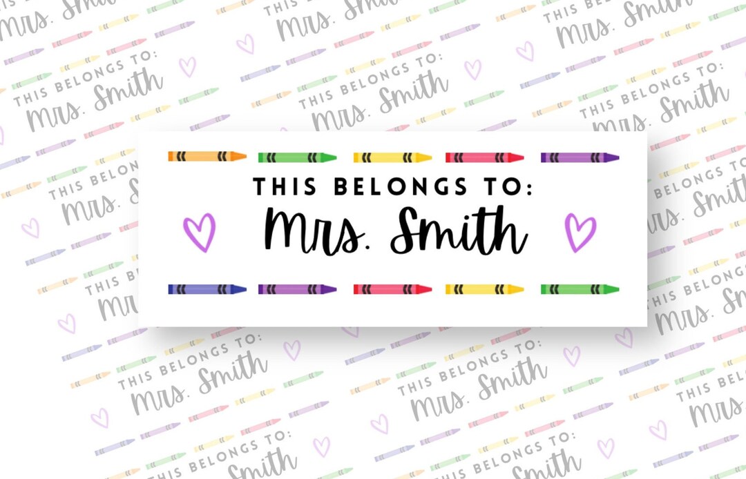 Teacher Book Labels Teacher Name Labels Personalized Teacher Stickers ...