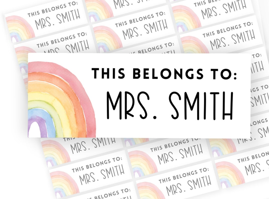 Teacher Book Labels Teacher Name Labels Personalized Teacher Stickers ...