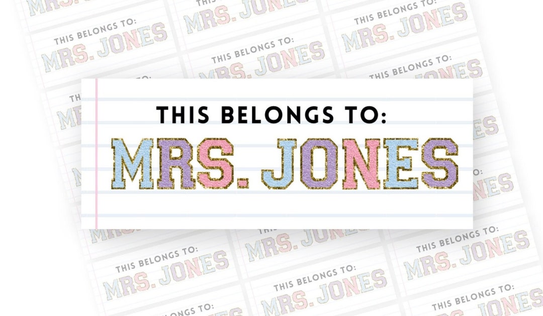 Teacher Book Labels Teacher Name Labels Personalized Teacher Stickers ...