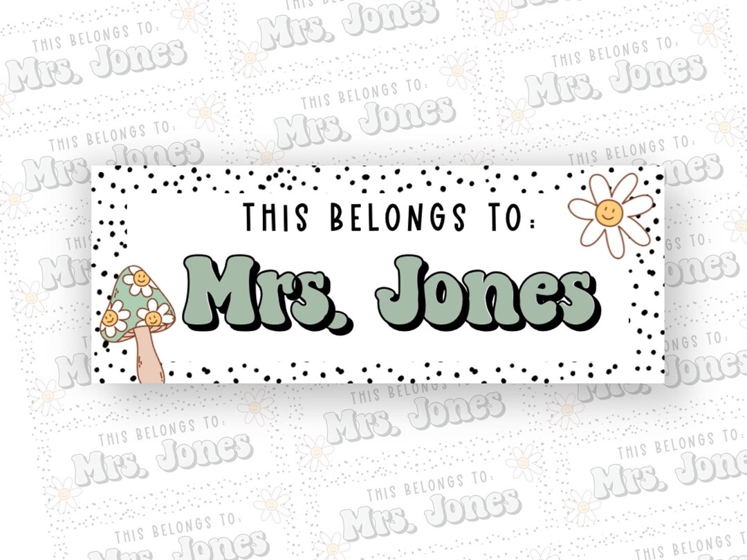 Personalized Teacher Name Stickers: Book Labels (2.6” X 1”) - Etsy