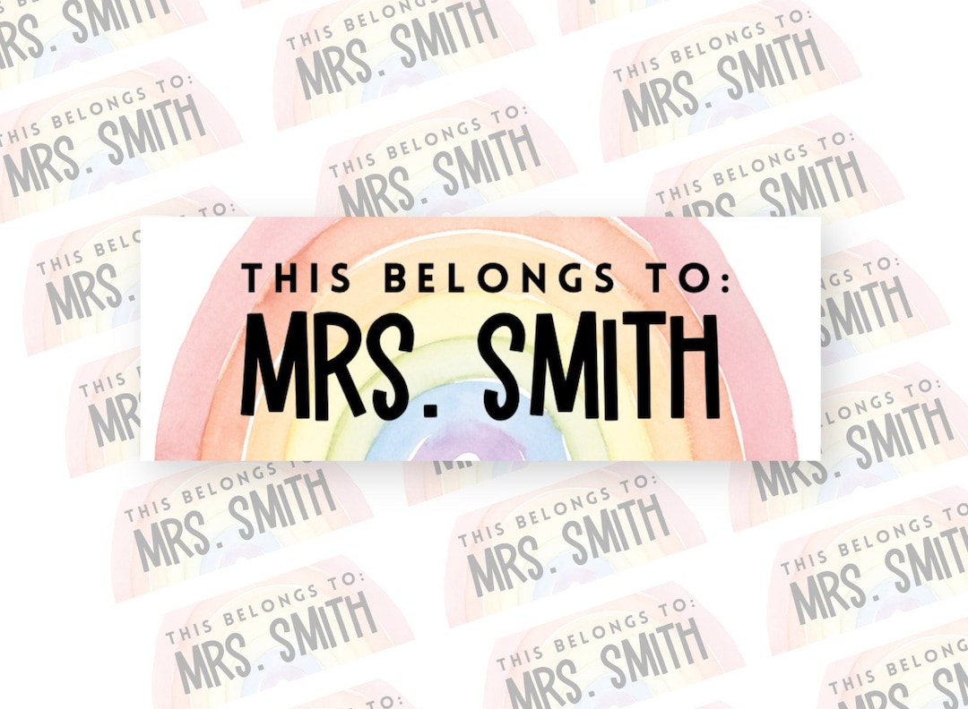 Teacher Book Labels Teacher Name Labels Personalized Teacher Stickers ...