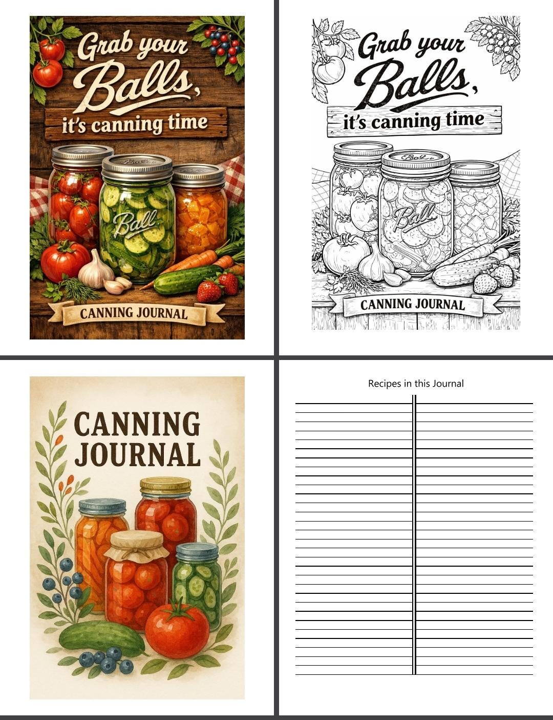Canning Journal & Recipe Tracker - Etsy
