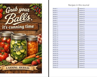 Printable Canning Log With Water Bath & Pressure Chart, PDF File - Etsy