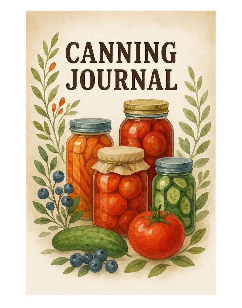 Electronic Canning Journal & Recipe Tracker - Etsy