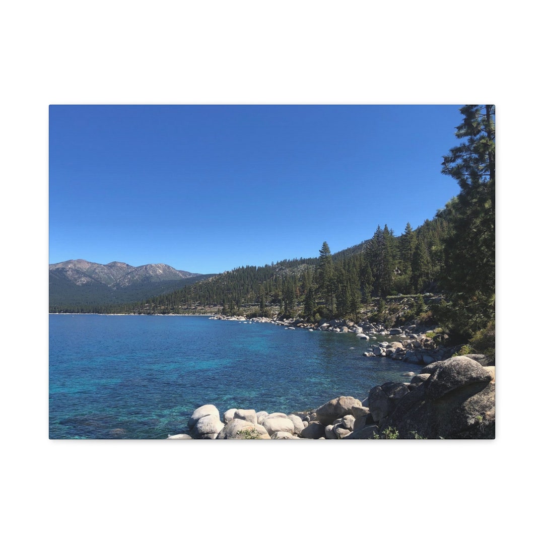 Lake Tahoe Canvas Wall Art, Lake Tahoe Nevada Wall Decor, Photograph of ...