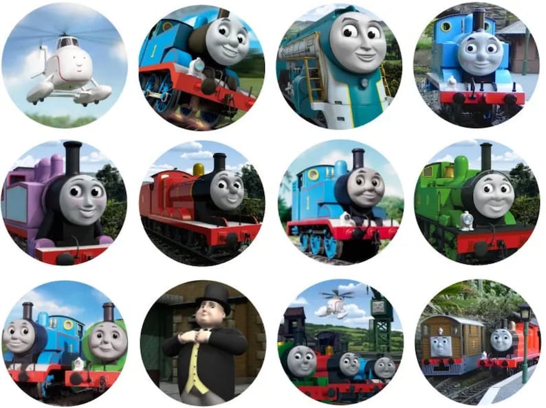 Thomas and Friends Edible Cupcake Toppers (12) - Etsy