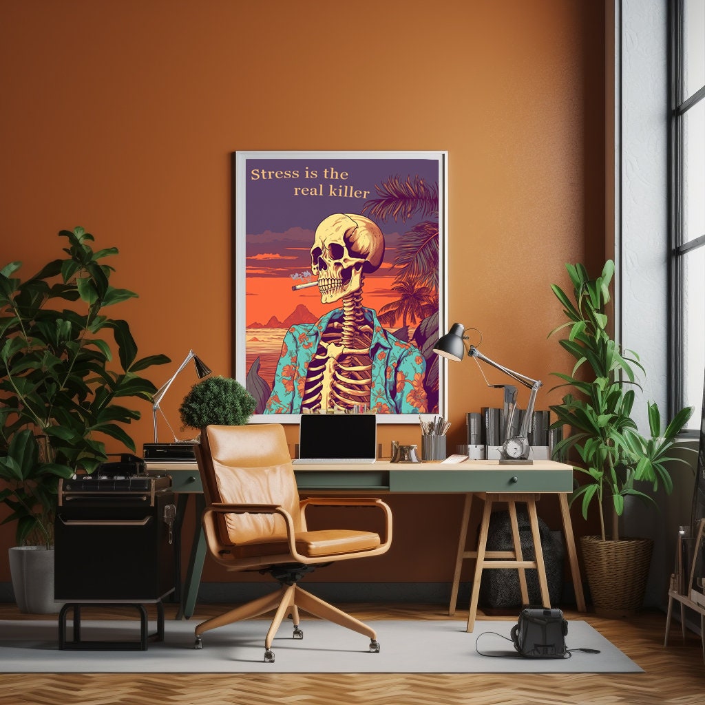 Stress is the Real Killer Digital Download, Poster, Home Decor, Room ...