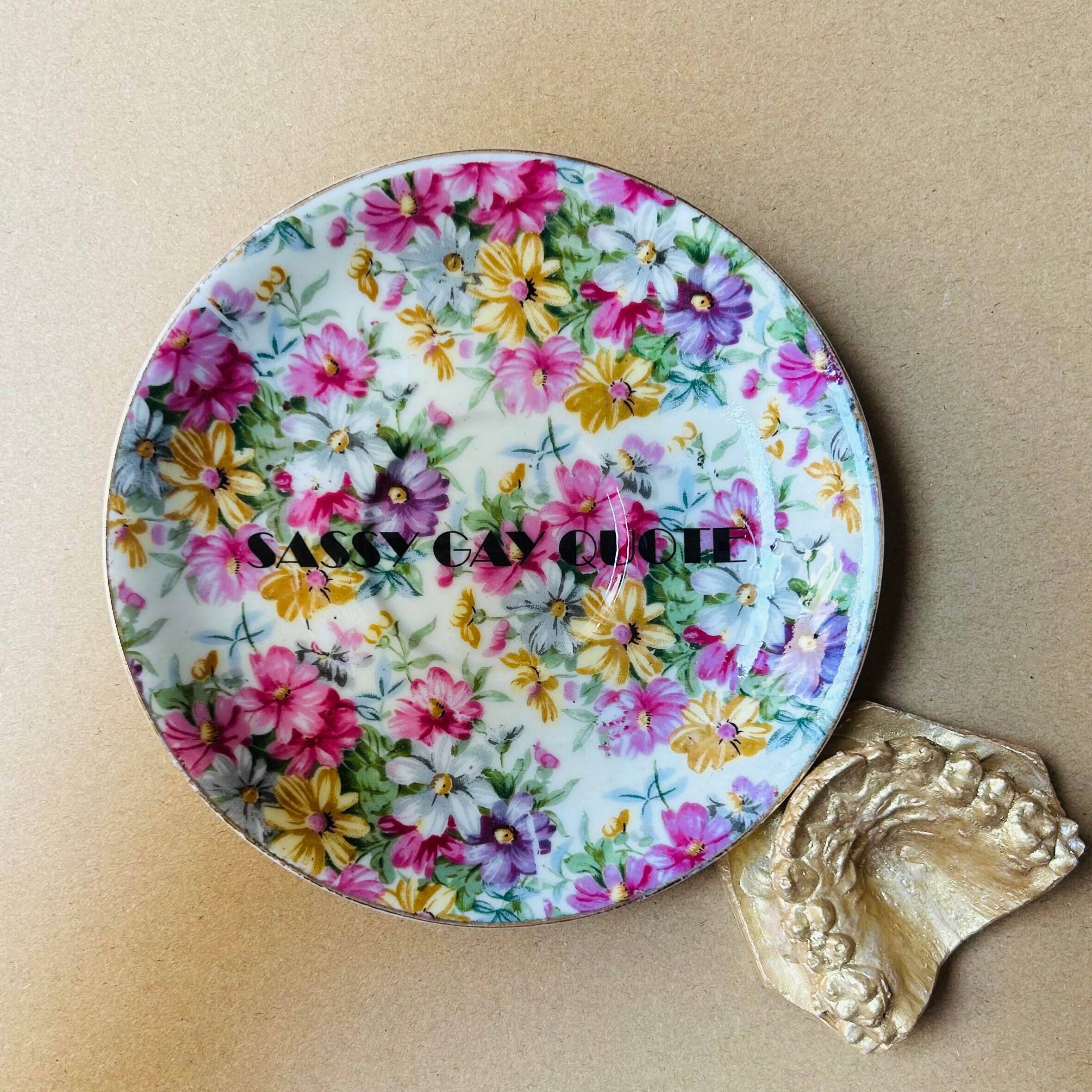 Vintage Saucer Plate SASSY GAY QUOTE Sassy Swear Words China Plates - Etsy