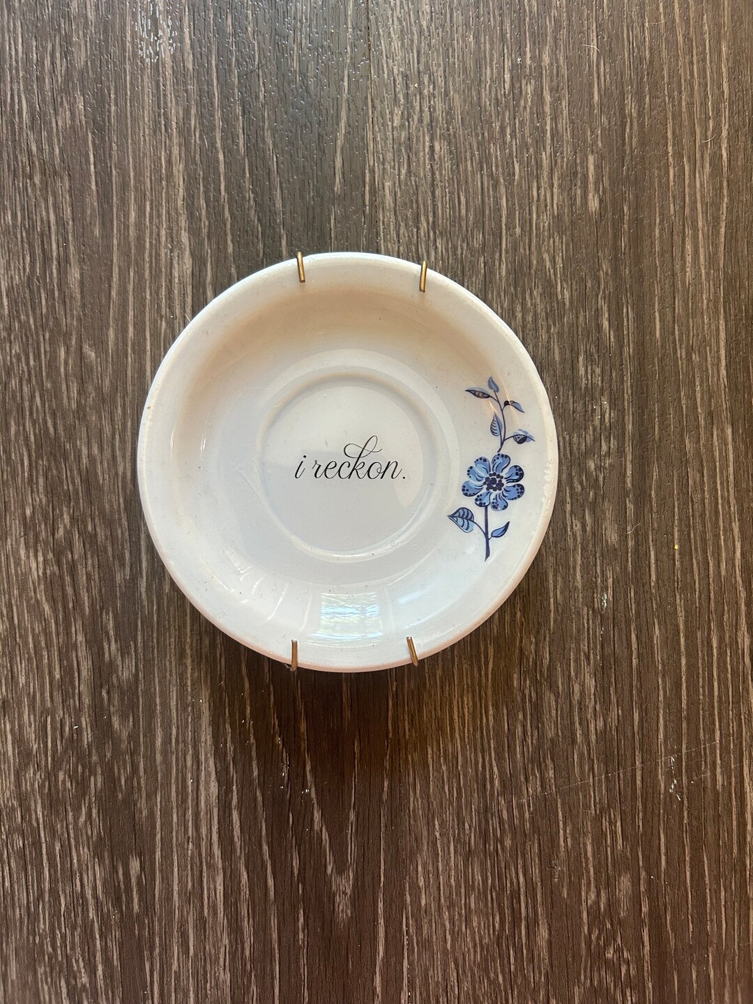 Vintage Tiny Plate I Reckon. Sassy Swear Words China Plates - Etsy