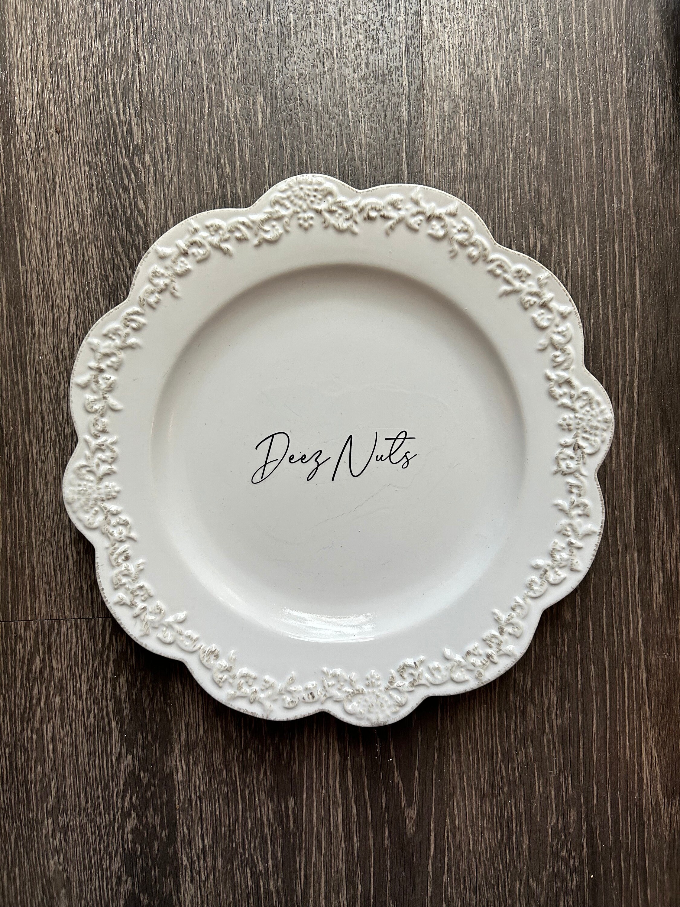 Vintage Plate Deez Nuts Sassy Swear Words China Plates - Etsy