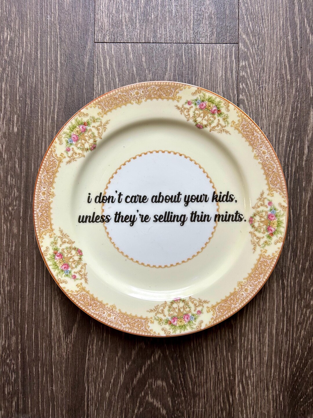 Vintage Plate Girl Scout THIN MINTS Sassy Swear Words China Plates - Etsy