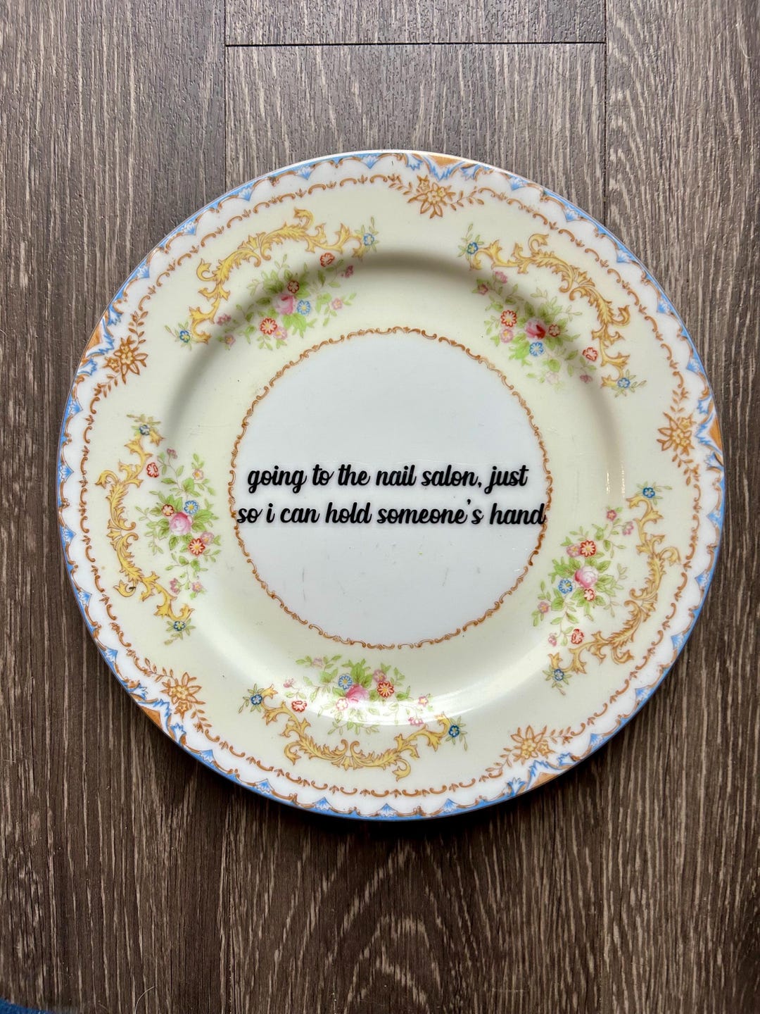 Vintage Plate Going to the NAIL SALON Sassy Swear Words China Plates - Etsy