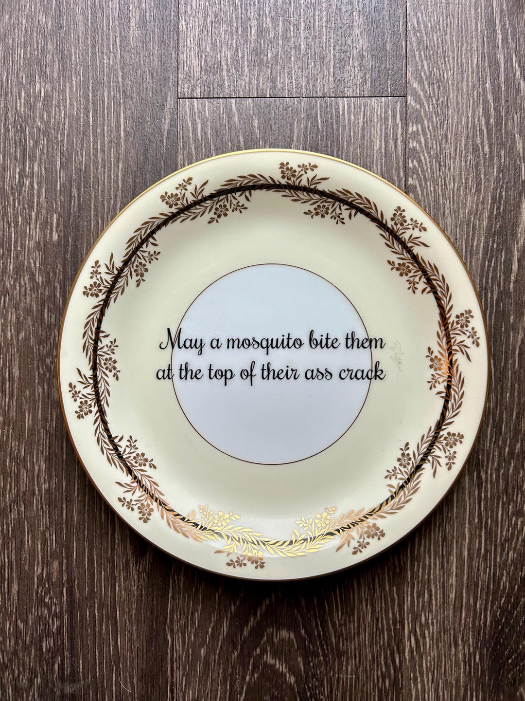 Vintage Plate MOSQUITOES Sassy Swear Words China Plates - Etsy