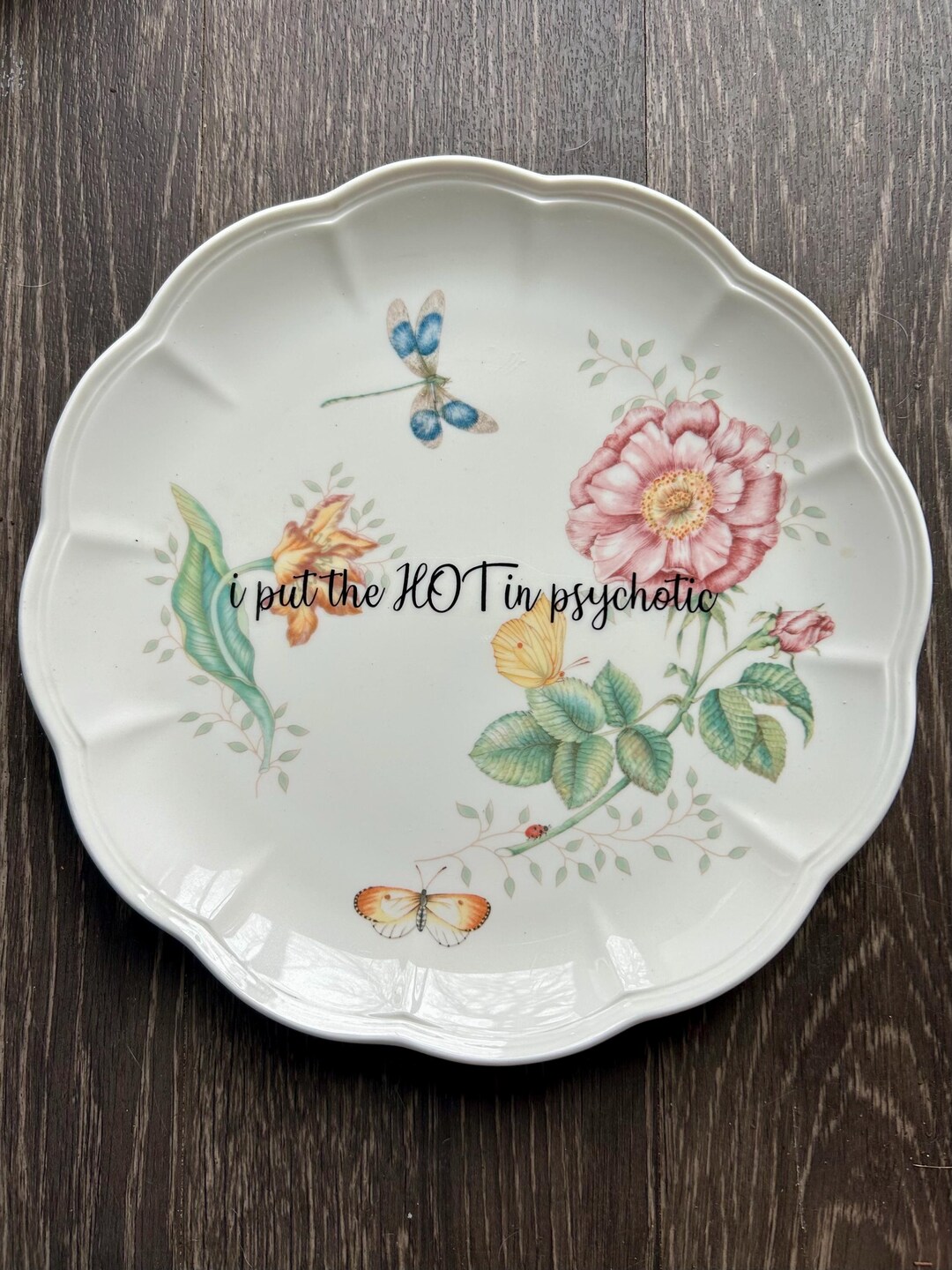 Vintage Plate HOT IN PSYCHOTIC Sassy Swear Words China Plates - Etsy