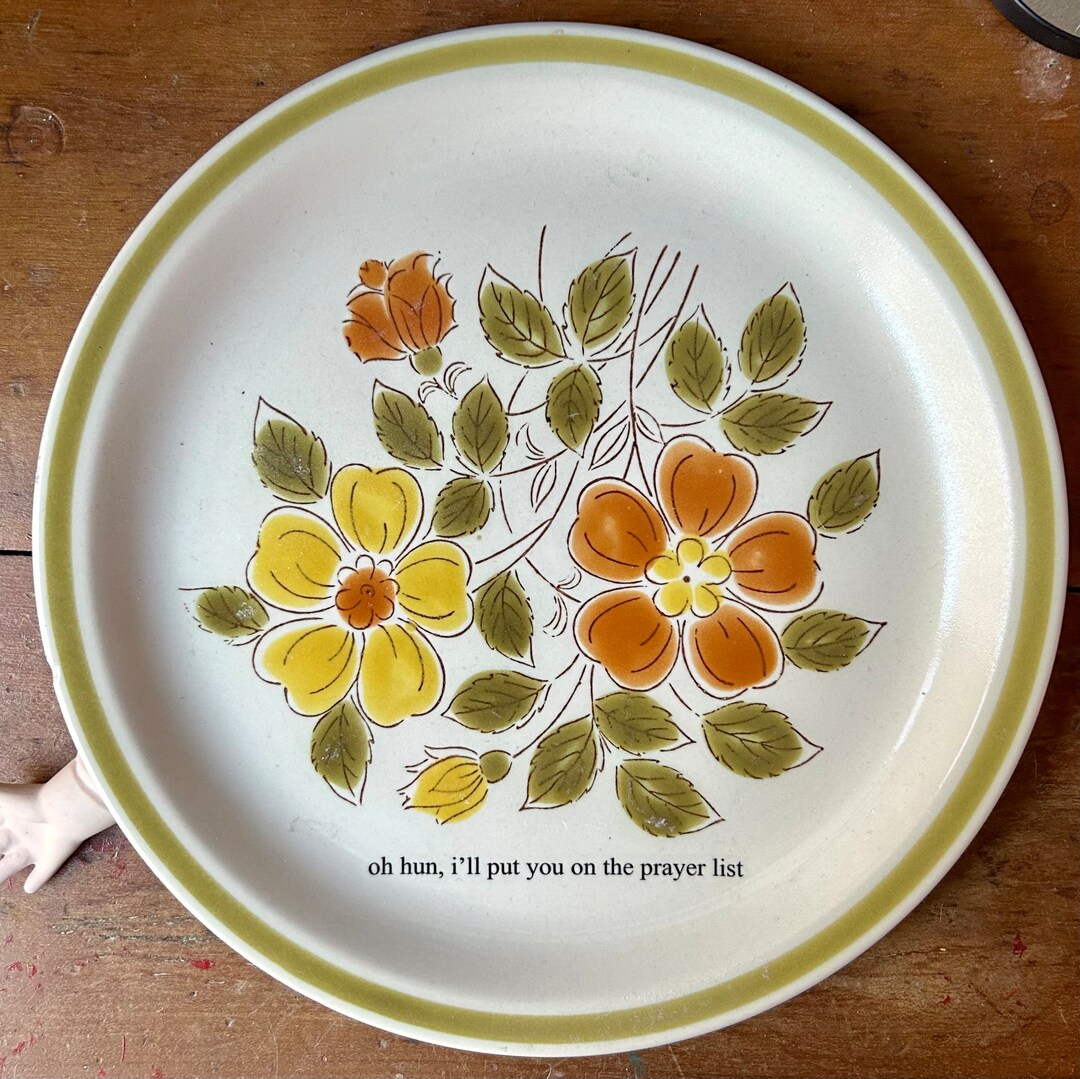 Vintage Plate the Prayer List Sassy Swear Words China Plates - Etsy