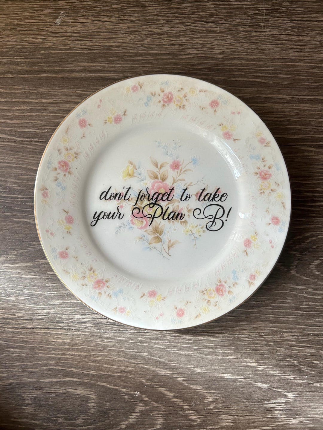 Vintage Bowl PLAN B Sassy Swear Words China Plates - Etsy