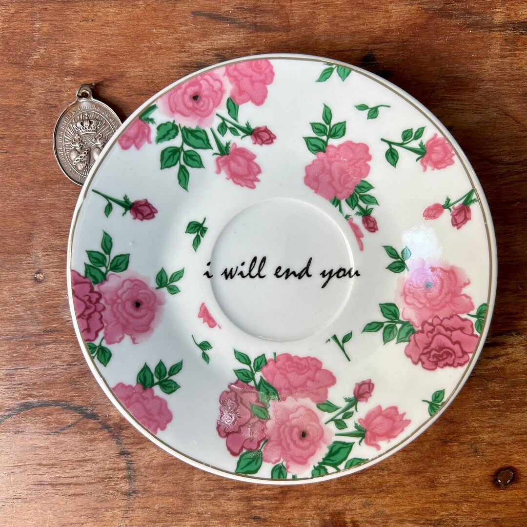 Vintage Saucer Plate I Will End You Sassy Swear Words China Plates - Etsy