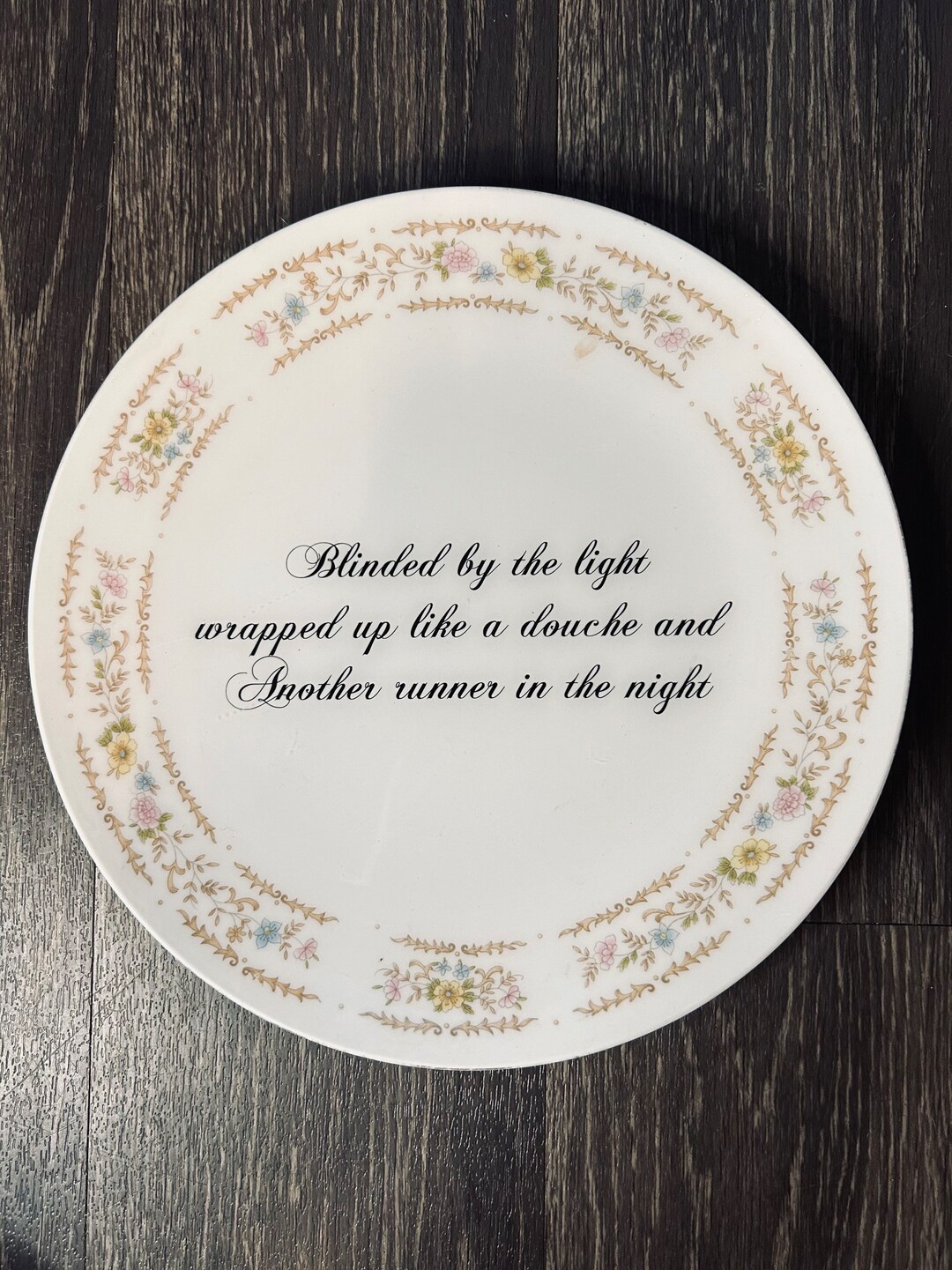 Vintage Plate Wrapped up LIKE A DOUCHE Sassy Swear Words China Plates ...