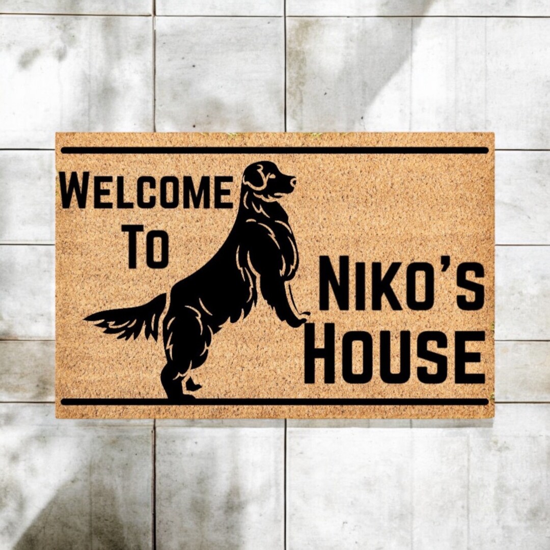 Personalized Golden Retriever Welcome Mat |personalized Pet Dog Mat ...