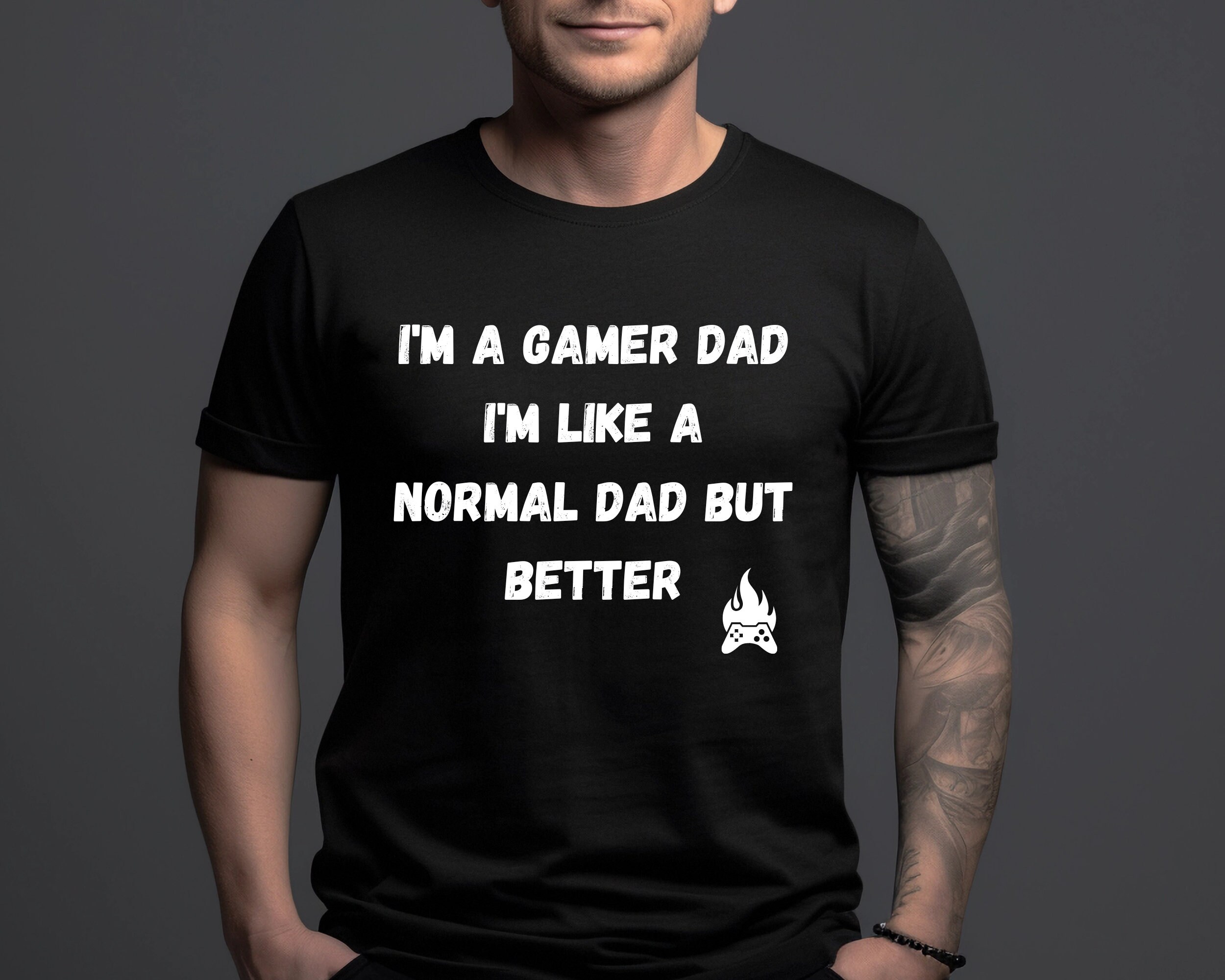 Gamer Dad Shirt, Daddy Shirt Player, Men's Best Dad Shirt, Funny Father ...