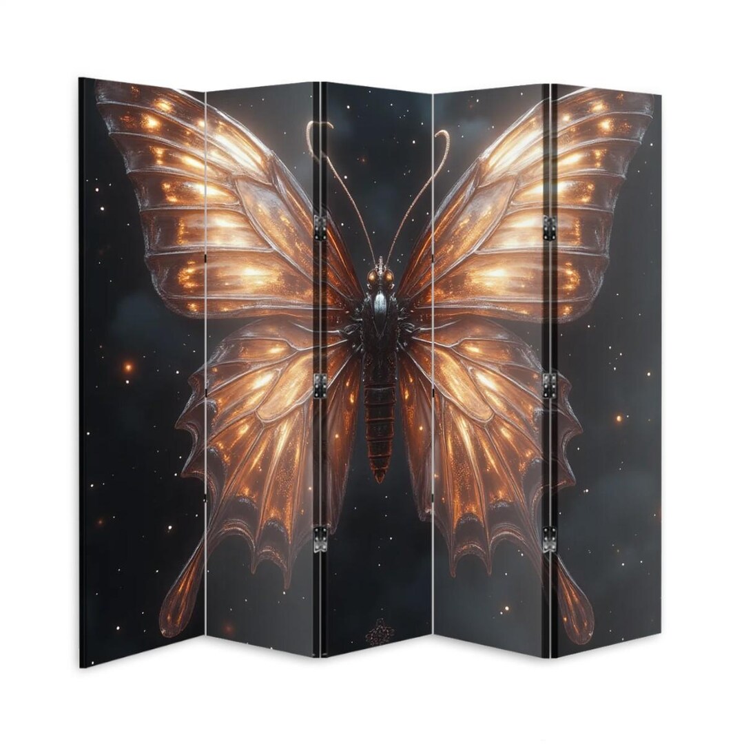 Butterfly Room Divider Folding Screen 5 Panel - Etsy