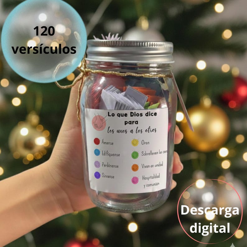 Printable Bible Verse Jar: Christian Gift With Colorful Scriptures (PDF ...