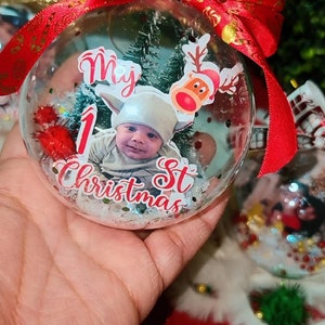 Personalized Glitter Ornaments / Personalized Christmas Bulbs / Glitter ...