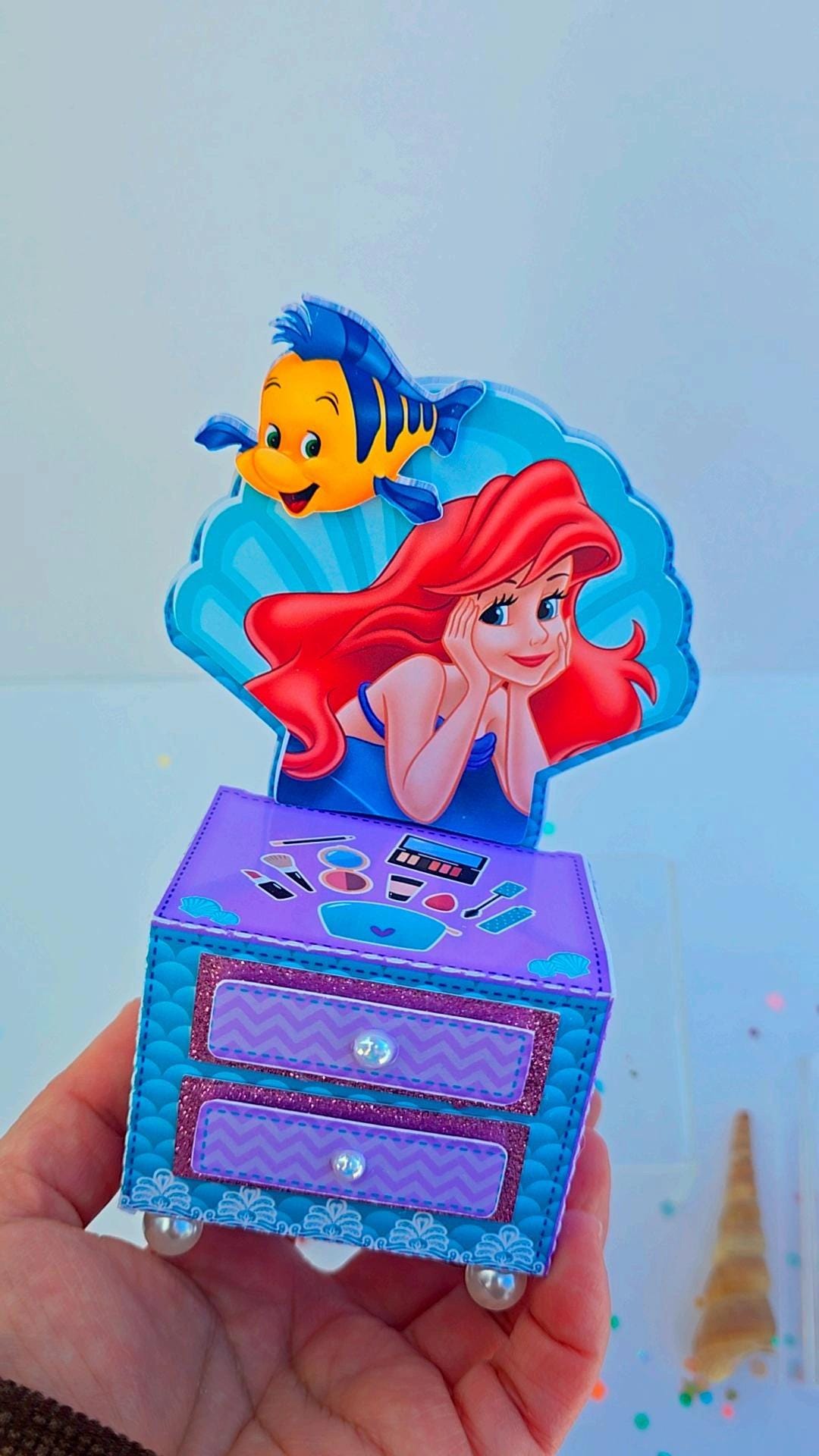 The Little Mermaid Favor Box, Ariel Little Mermaid Inspired Candy Box ...