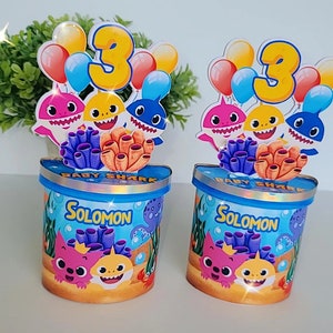 Baby Shark Boy Favor Box, Baby Shark Gift Bag, Baby Shark Gift Bag ...