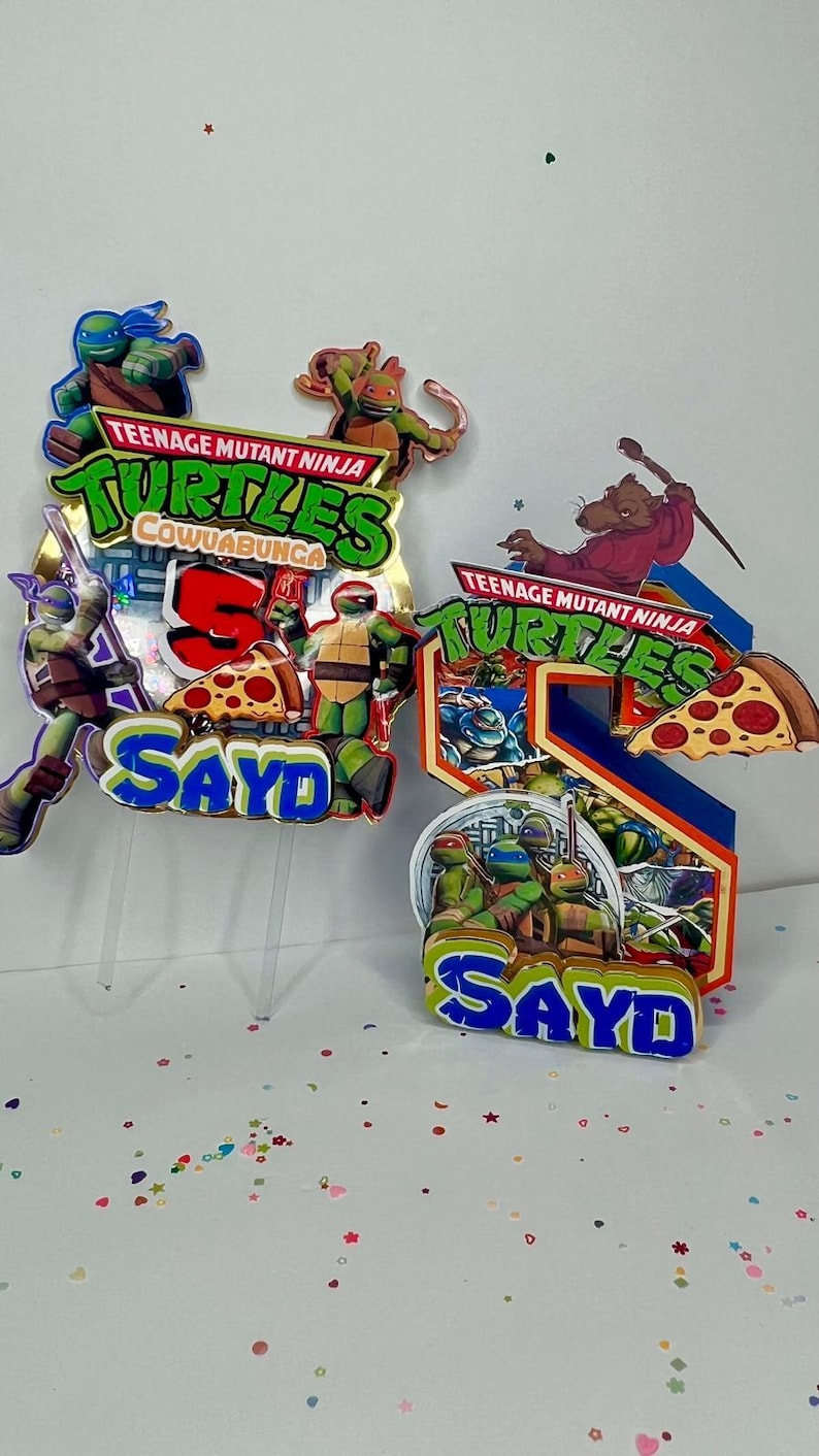 Ninja Turtles Cake Topper - Party Decor Ninja Turtle, Ninja Turtles ...
