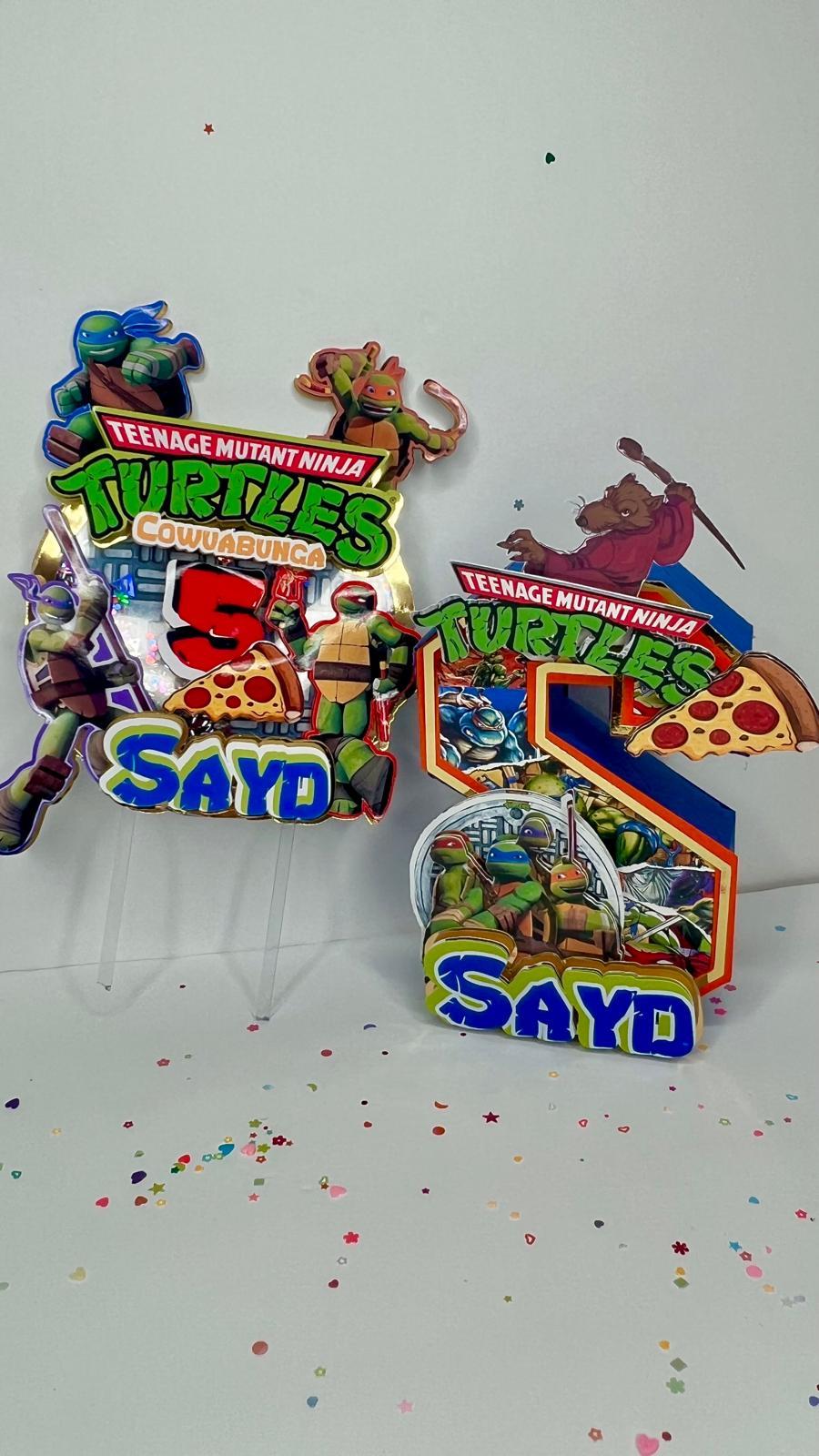 Ninja Turtles Cake Topper Party Decor Ninja Turtle, Ninja Turtles Cake ...
