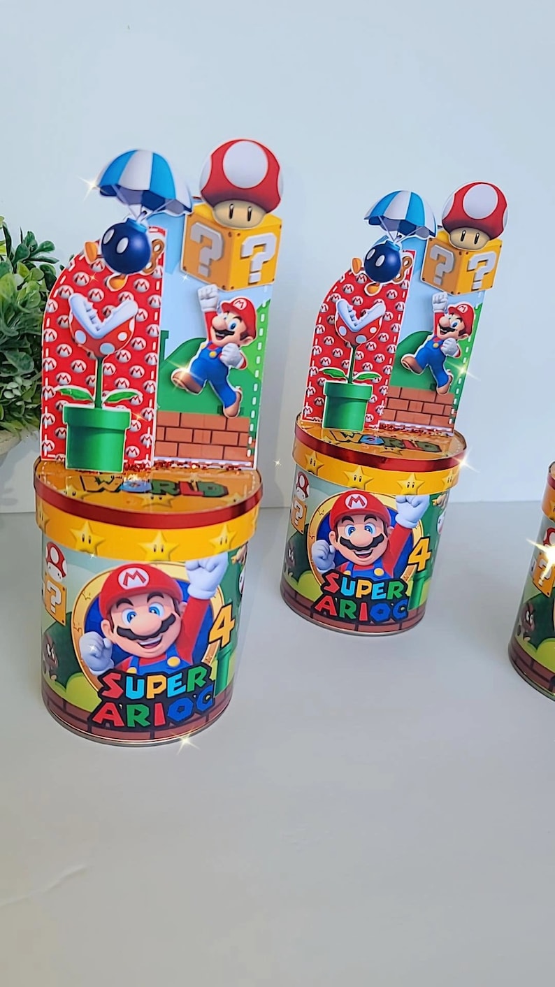 Super Mario Party, Super Mario Birthday, Super Mario Personalized Boxes ...