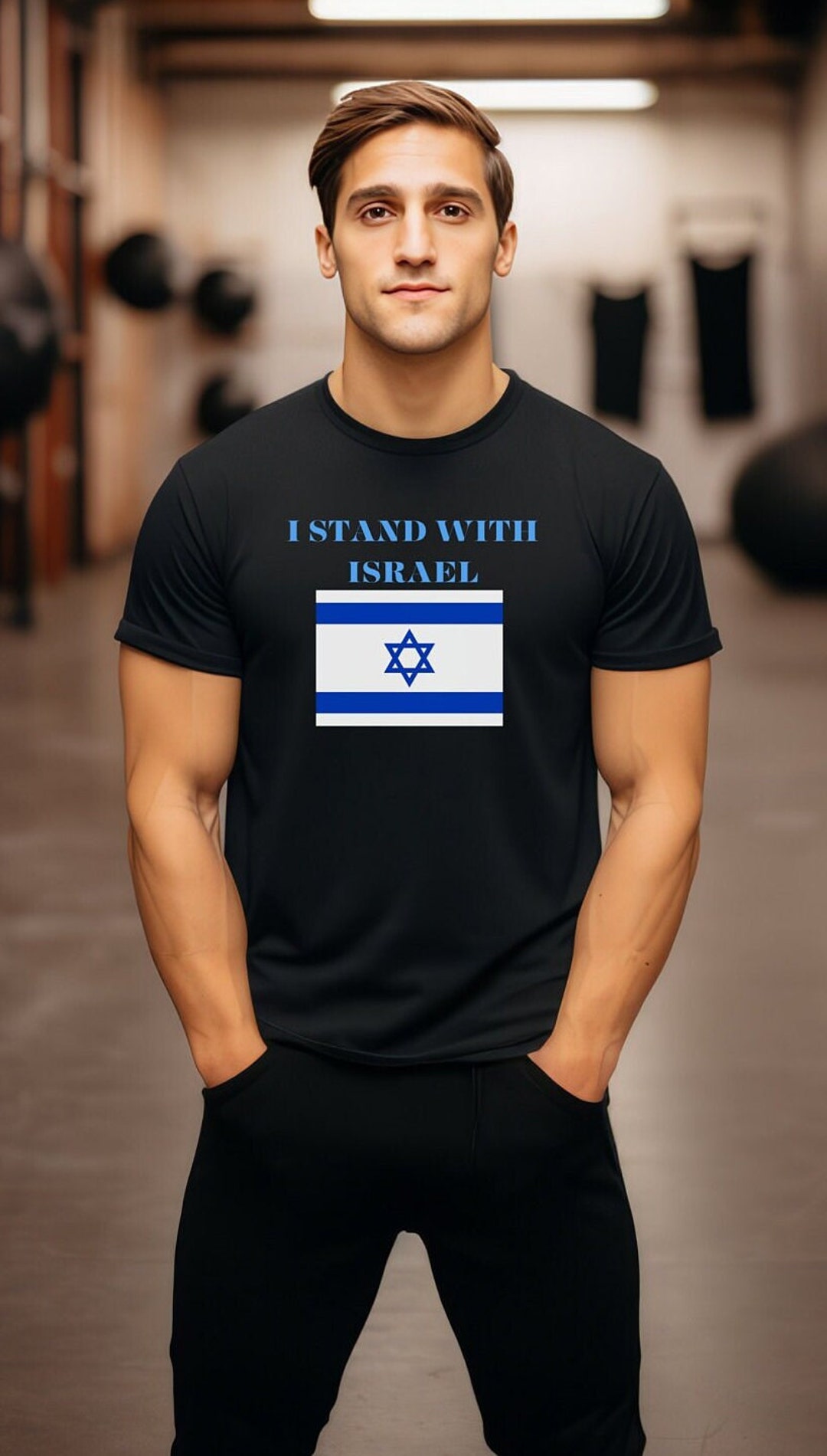 Israel T-shirt, "i Stand With Israel" T-shirt, Solidarity With Israel ...
