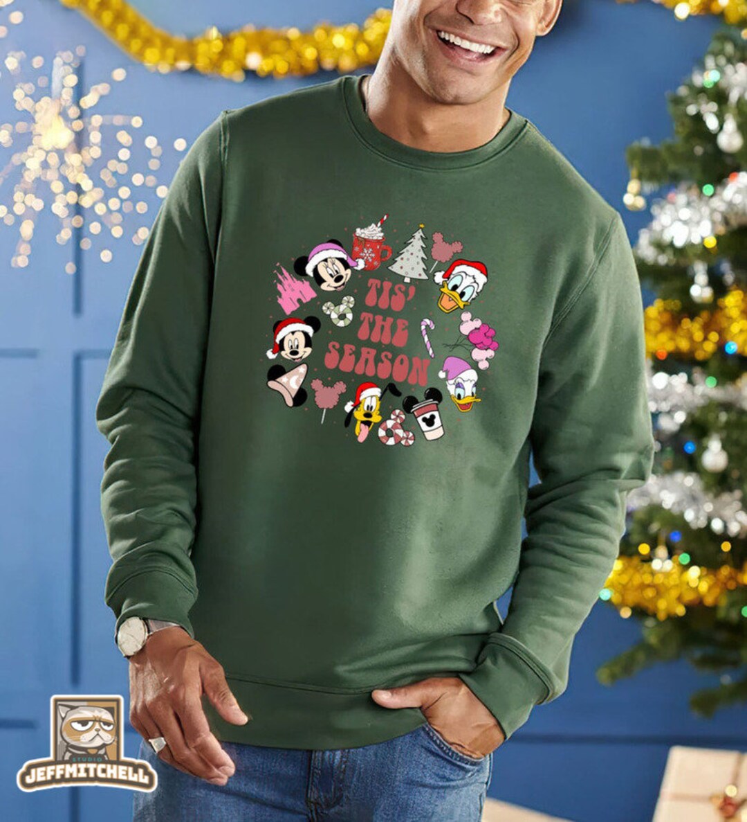 Mickey Minnie Christmas Tis the Season Mickey and Friend - Etsy