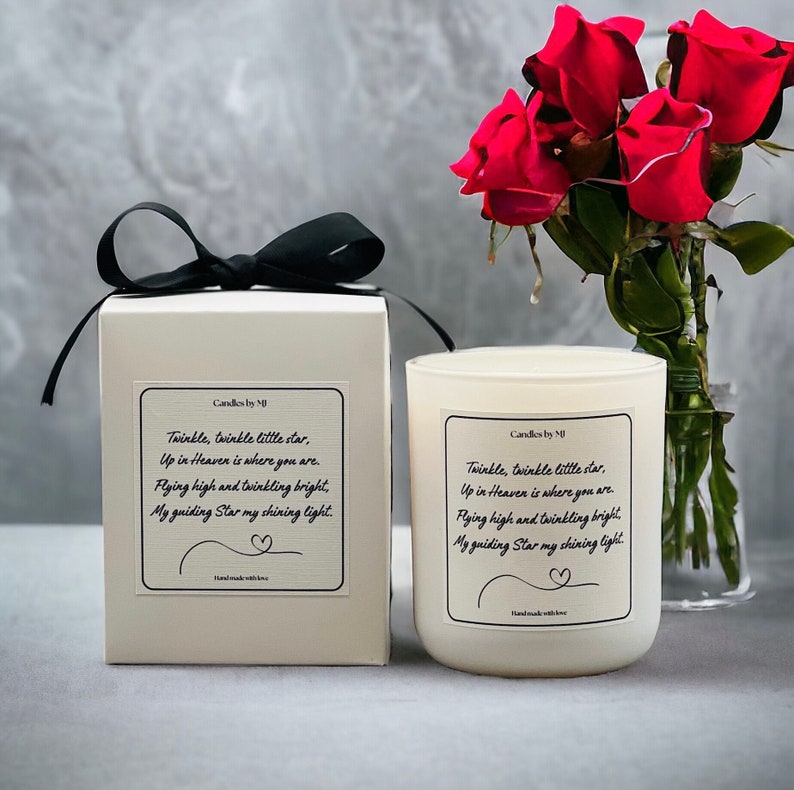 Sympathy Bereavement Candles Personalised With Your Words Memorial ...