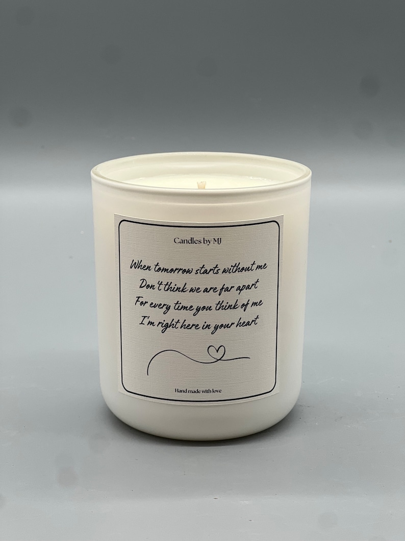 Sympathy Memorial Candles Customised With Your Words | Bereavement ...