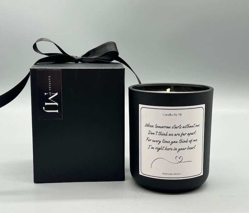 Sympathy Bereavement Candles Personalised With Your Words Memorial ...