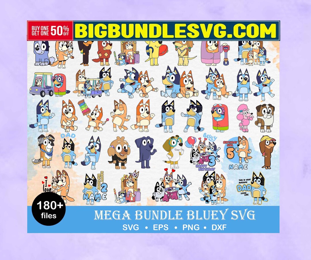 Bluey SVG Bundle Bluey Cut Files for Cricut Bluey Svg - Etsy