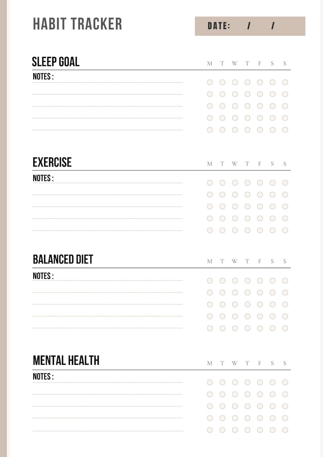 Habit Tracker, Good Habits, Healthy , New, Fresh, Renew, Cheap, - Etsy