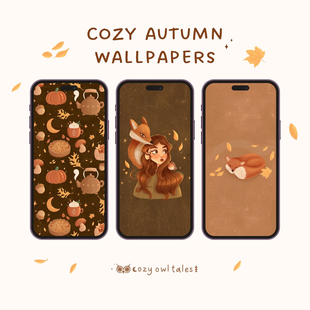 Cozy Fall Phone Wallpapers | Autumn Aesthetic Lock Screen - Etsy