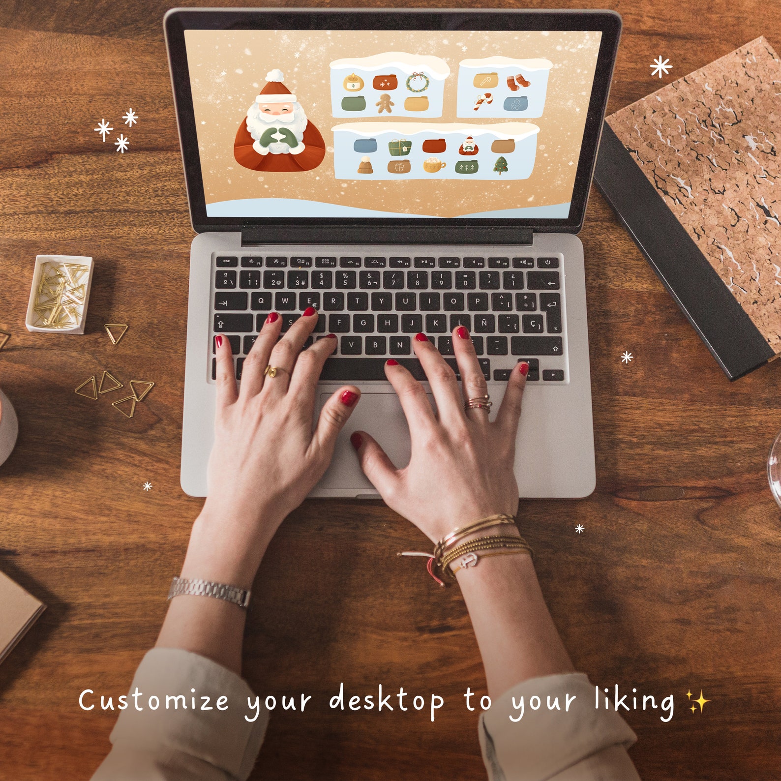 Christmas Desktop Wallpaper Organizer Mac Folder Icons & Windows Folder ...