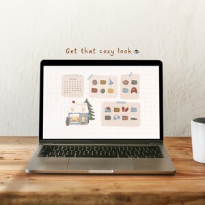 Winter Desktop Wallpaper Organizer 2025-2026 Calendar + Mac Folder ...