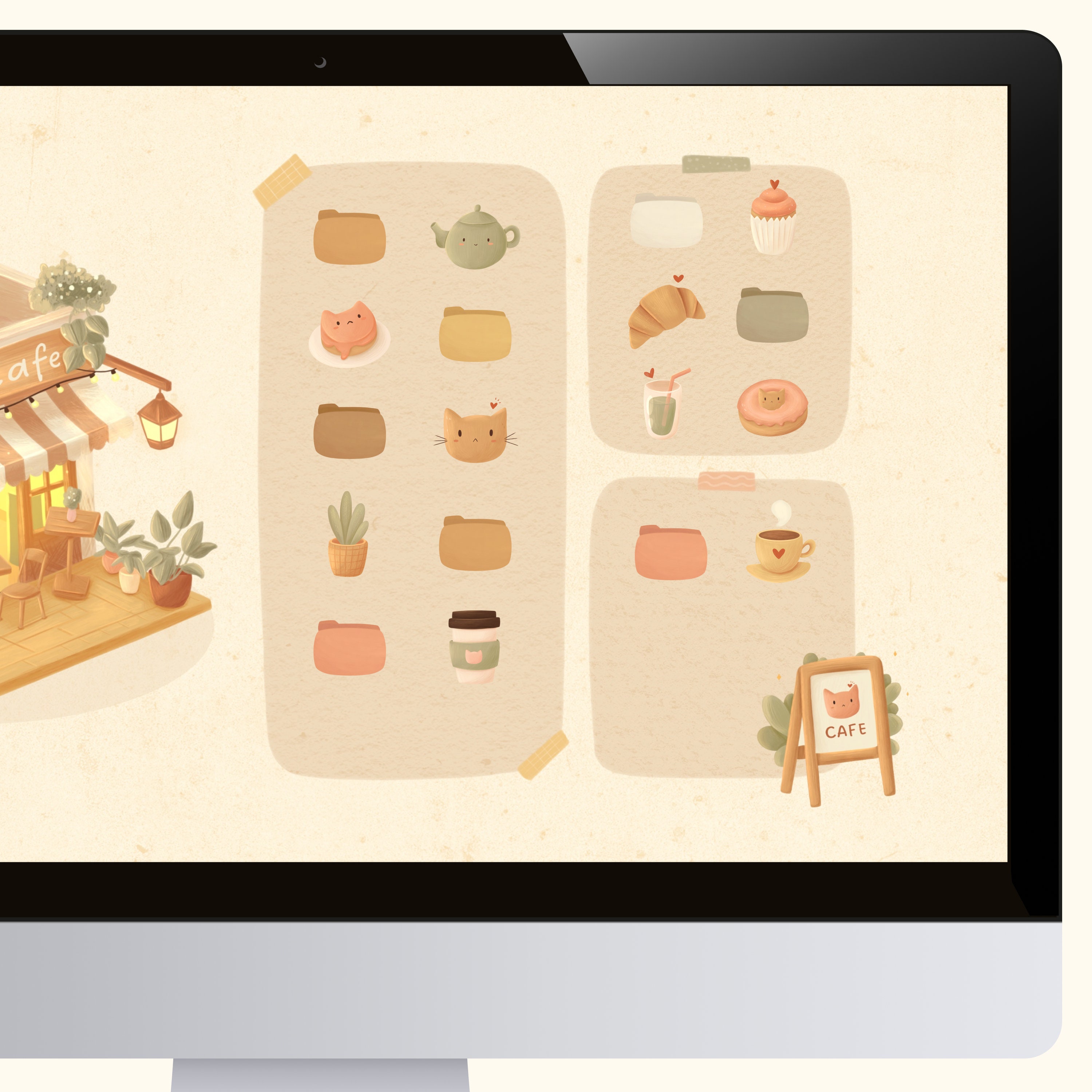 Desktop Wallpaper Organizer + Folder Icons for Mac and Windows (png and ...